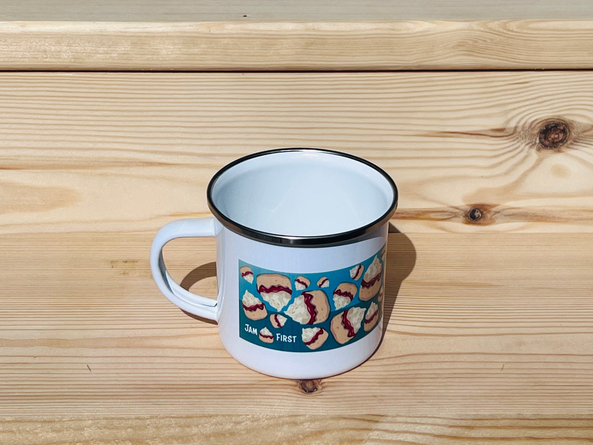 Jam First Falling Scone Mug (Enamel) – Jam First Store