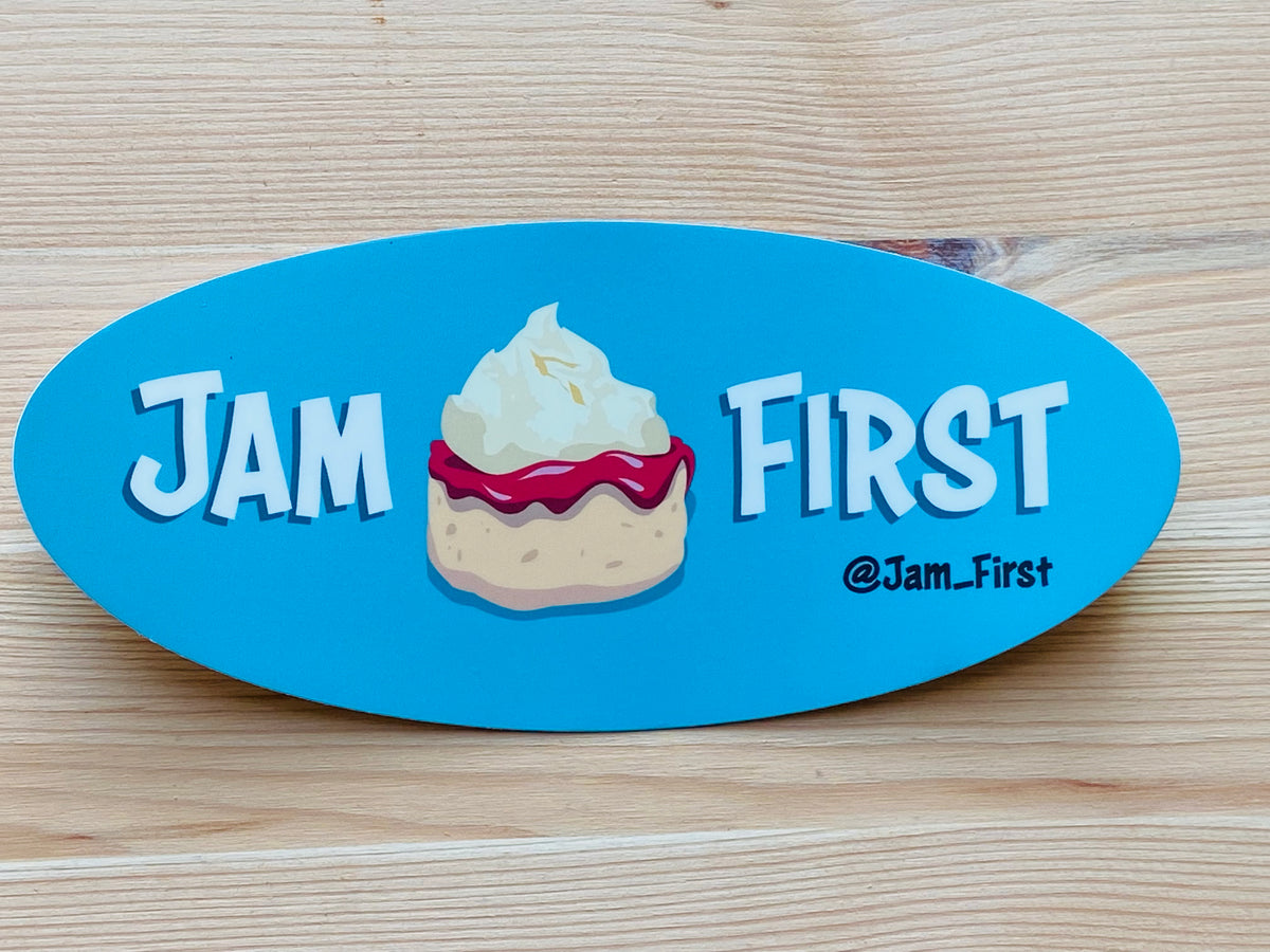 Jam First Oval Banner Car Sticker (Bumper) – Jam First Store