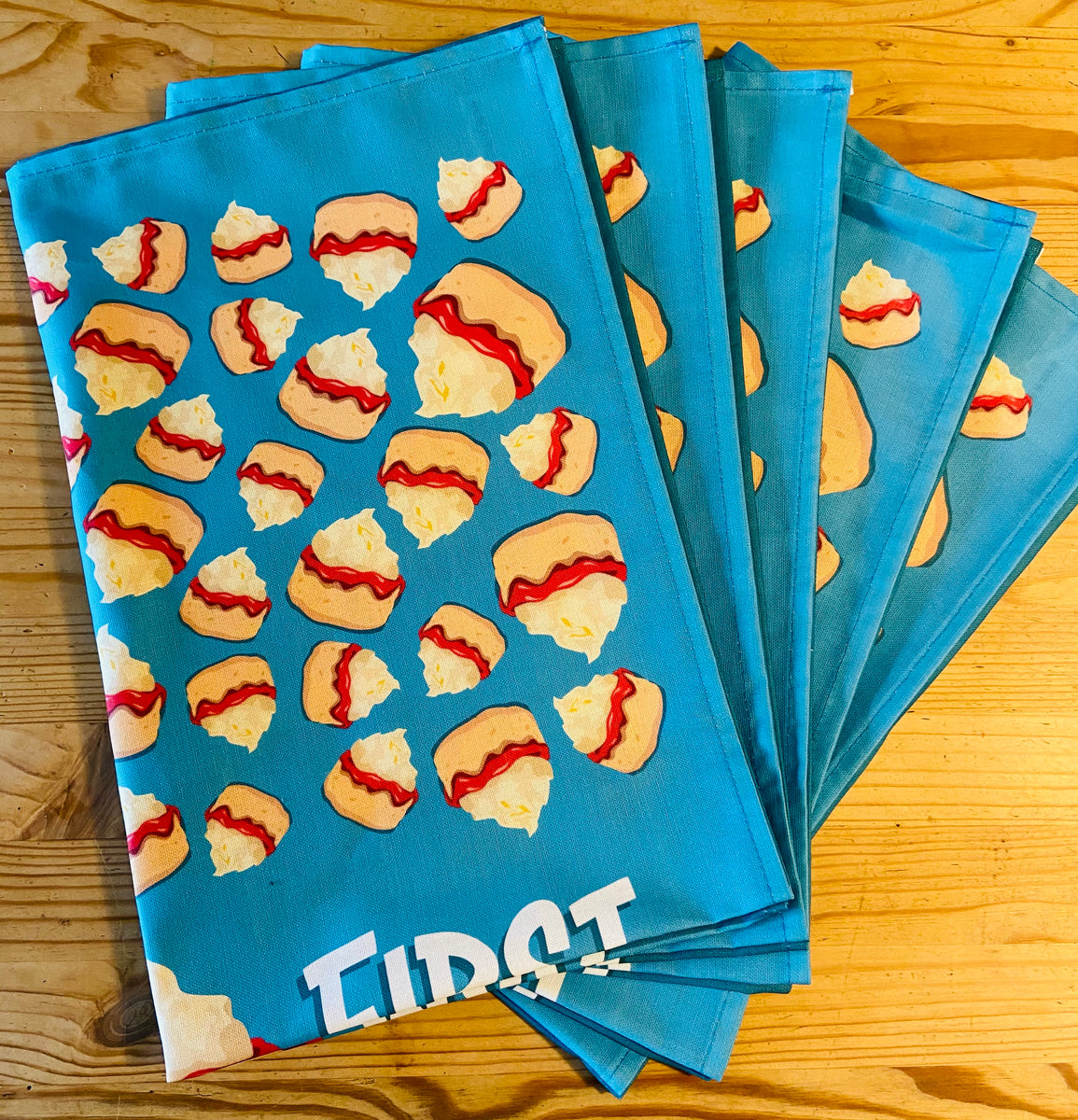 Jam First Falling Scone Tea Towel / Wall Hanging – Jam First Store